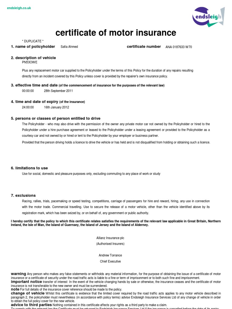 Motor Insurance | PDF | Vehicle Insurance | Insurance