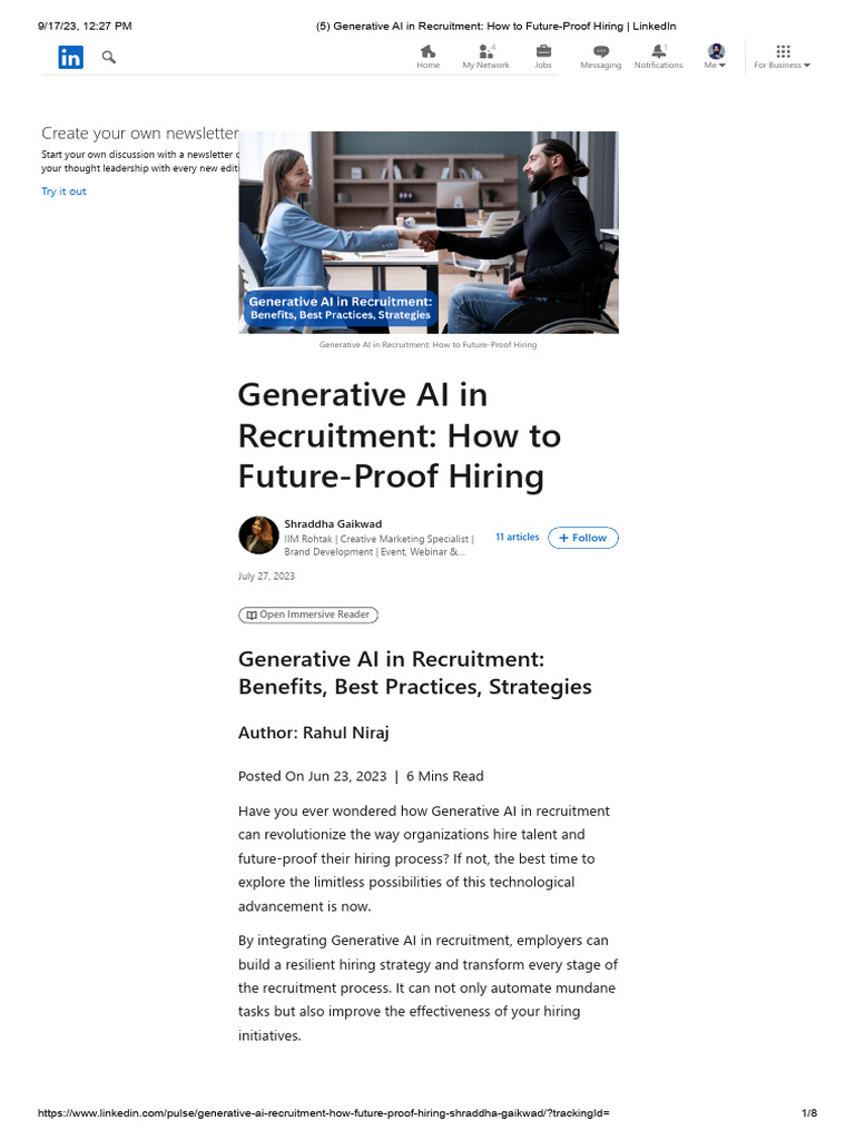 Generative AI in Recruitment - How To Future-Proof Hiring - LinkedIn ...