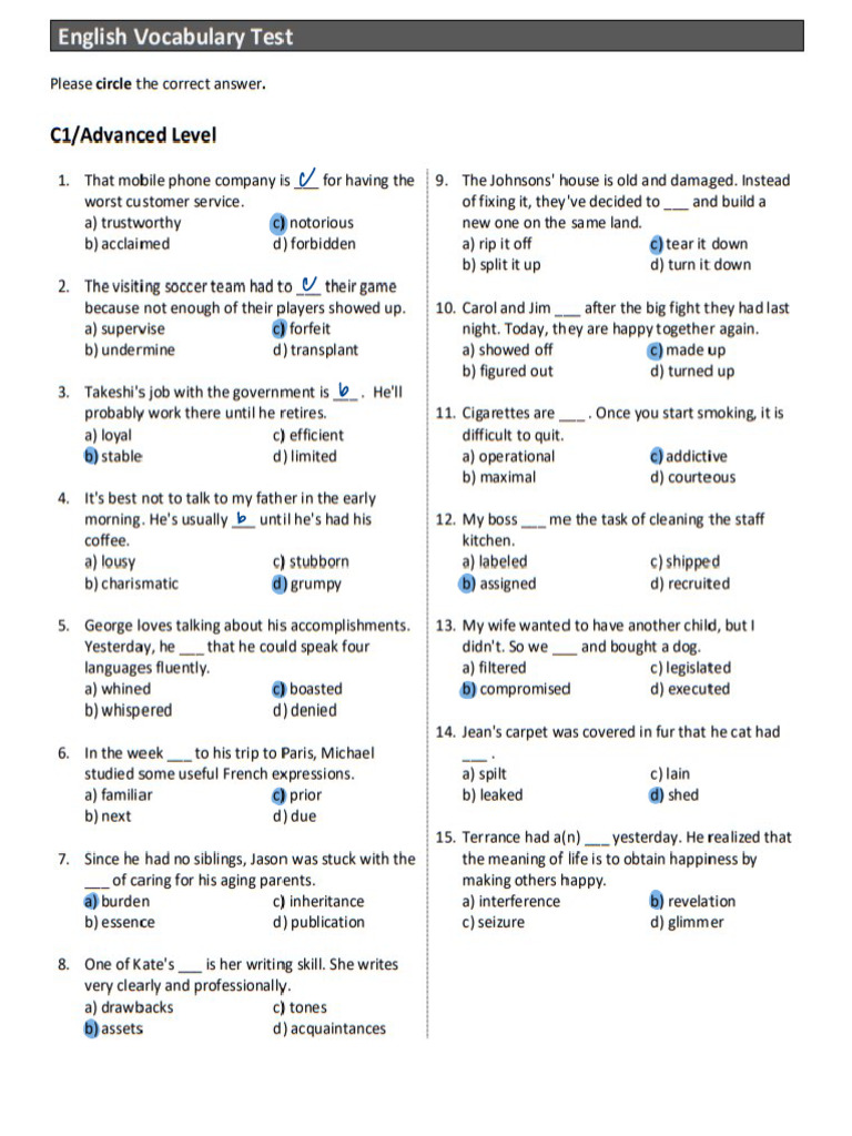 c1 Advanced | PDF