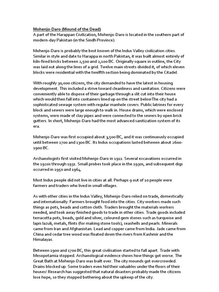 Mohenjo Daro | PDF
