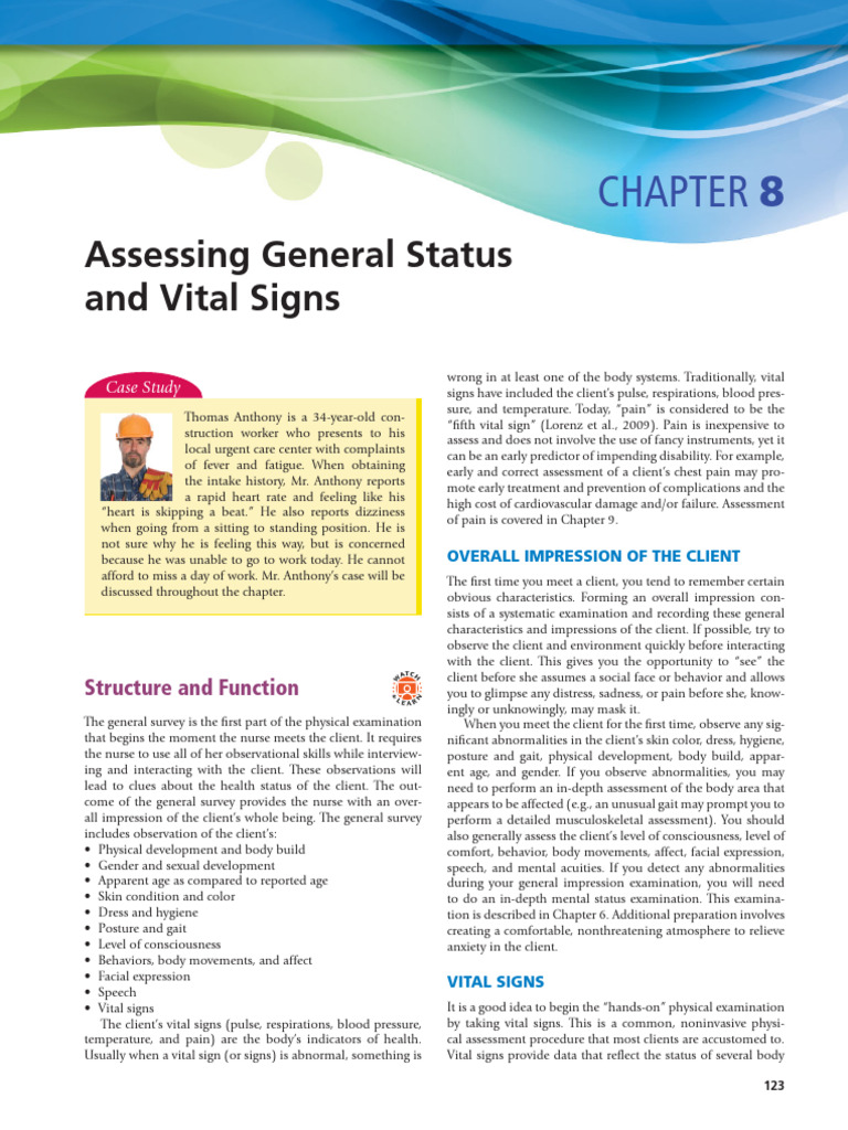 Vital Signs and General Health Assessment | PDF | Pulse | Diastole