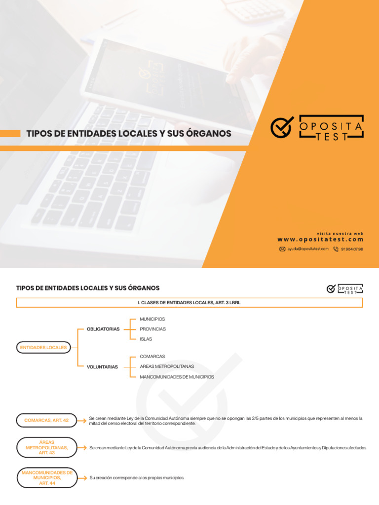 Tipos de Entidades Locales y Sus Órganos. | Descargar gratis PDF ...