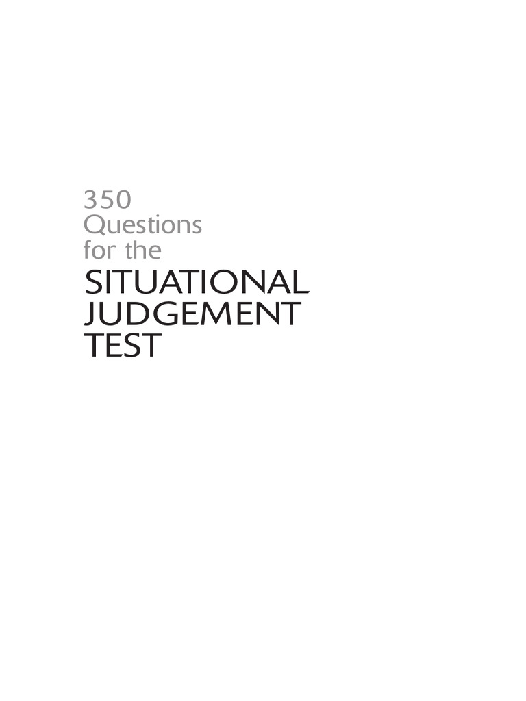 Situational Judgement Test | PDF | Surgeon | Hospital