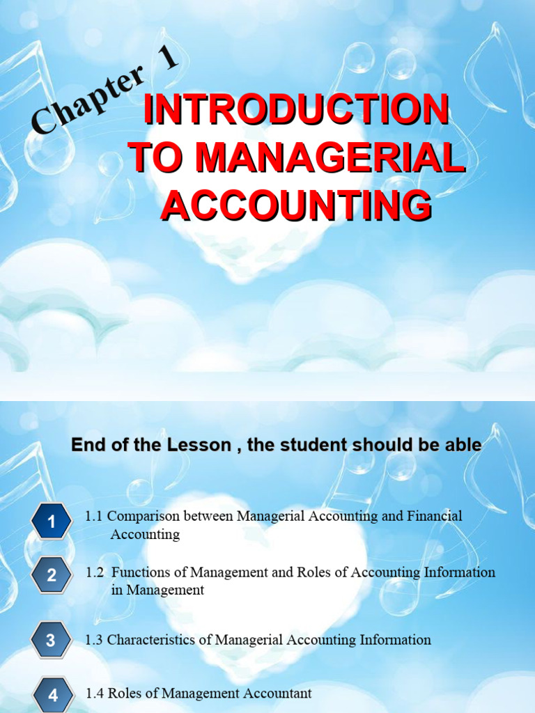 Managerial Accounting Overview and Roles | PDF | Management Accounting ...