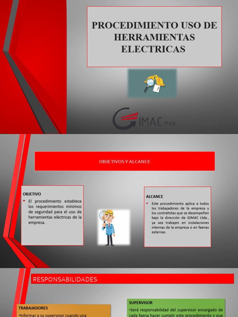 Procedimiento Uso de Herramientas Electricas | PDF | Perforar | Soldadura