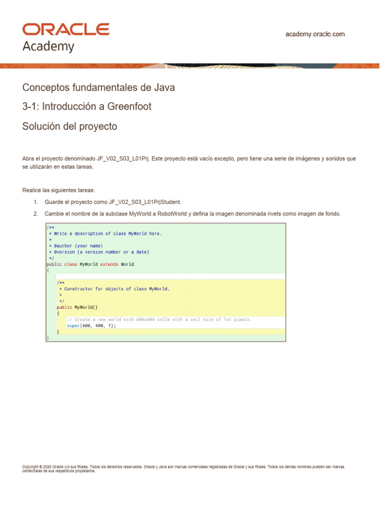 JF 3 1 Project | PDF | Java (lenguaje de programación)