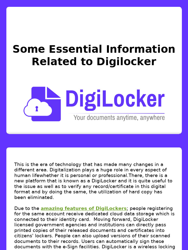Digilocker Vac | PDF | Identity Document | Computing