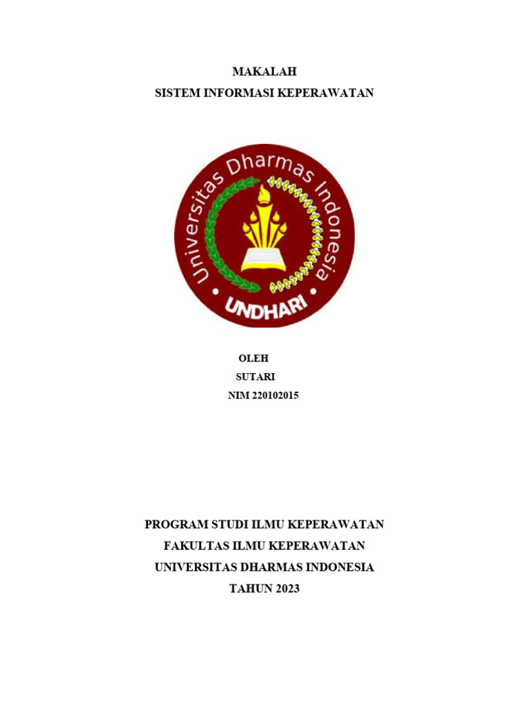 Sistem Informasi Keperawatan | PDF | Sains & Matematika | Komputer