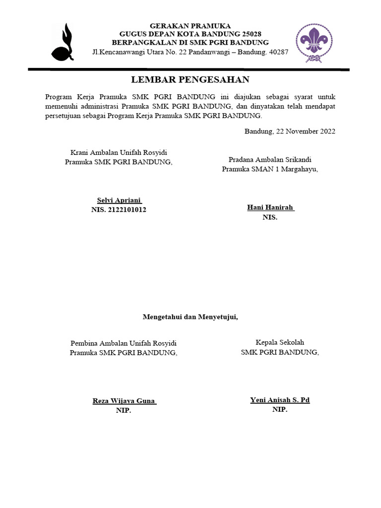 Proker Pramuka 2022 - 2023 | PDF