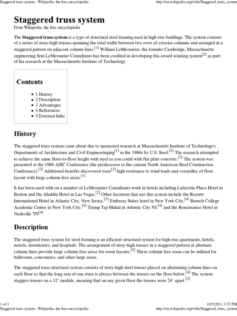 Staggered Truss System - Wikipedia, The Free Encyclopedia | Structural ...