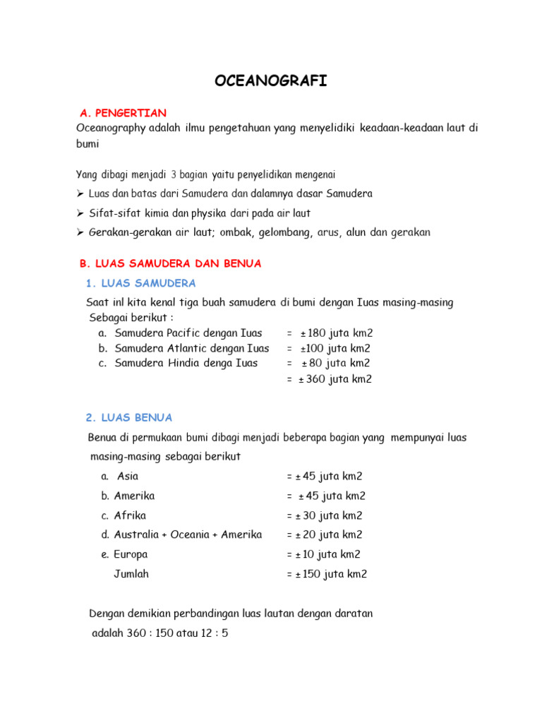 Dasar Ilmu Oceanografi dan Karakteristik Laut | PDF