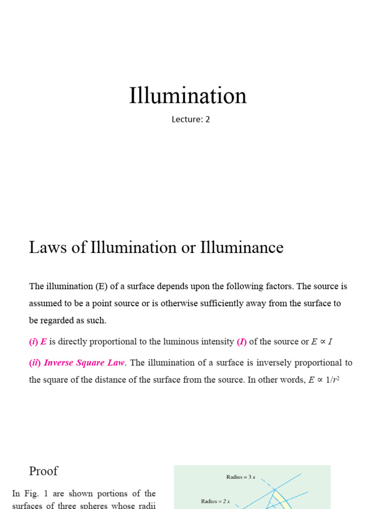 Laws of Illumination Explained | PDF | Teaching Methods & Materials ...