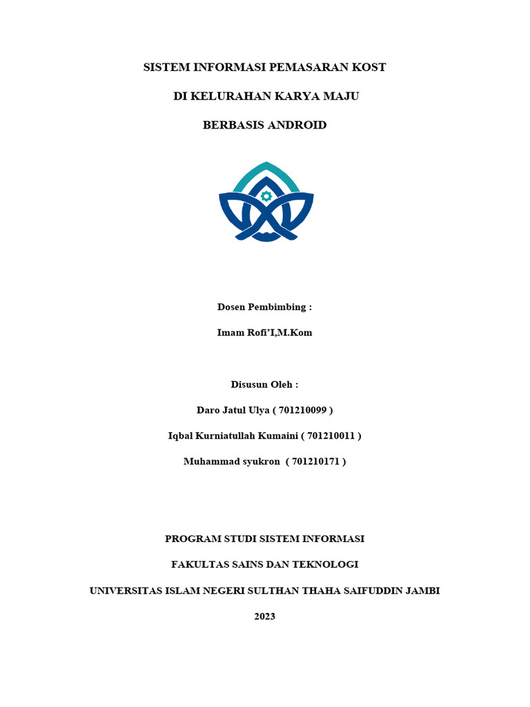 Sistem Informasi Pemasaran Kost | PDF | Komputer