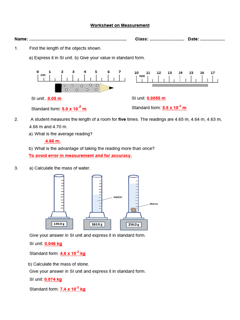 Measurement Answers | PDF