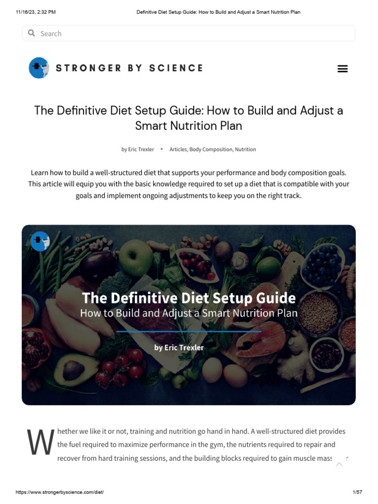 Definitive Diet Setup Guide - How To Build and Adjust A Smart Nutrition ...
