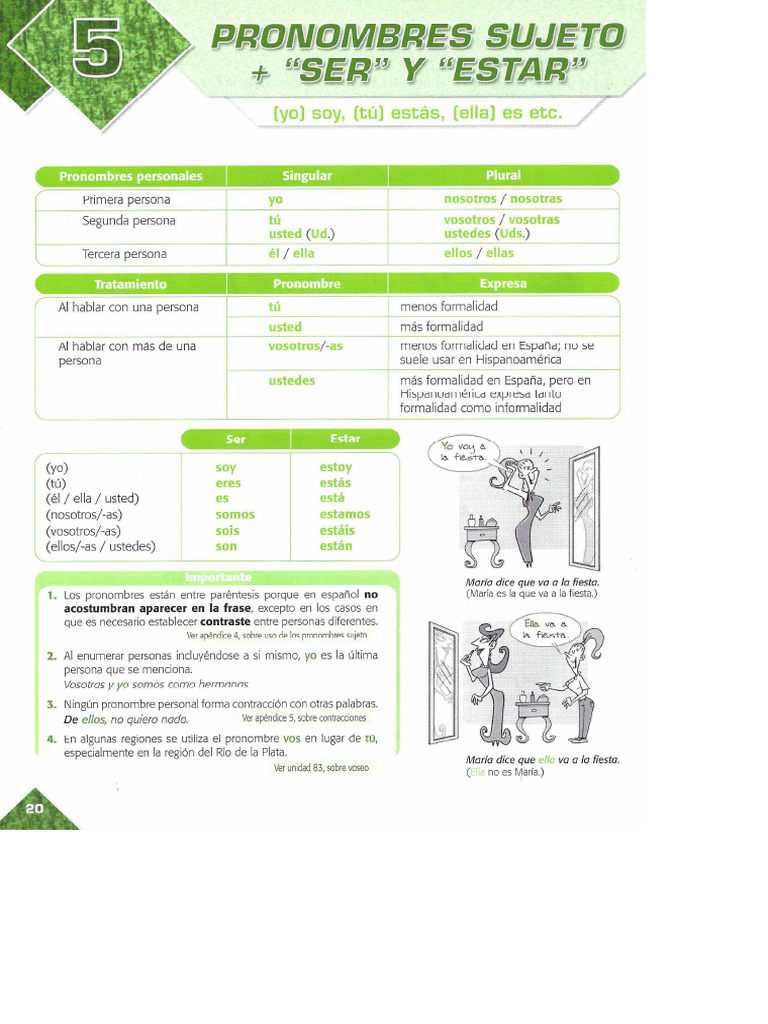 Pronombre Sujeto | PDF