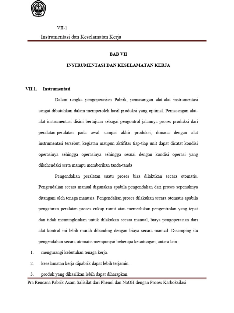 Bab 7 (Instrumen & Keselamatan Kerja) | PDF