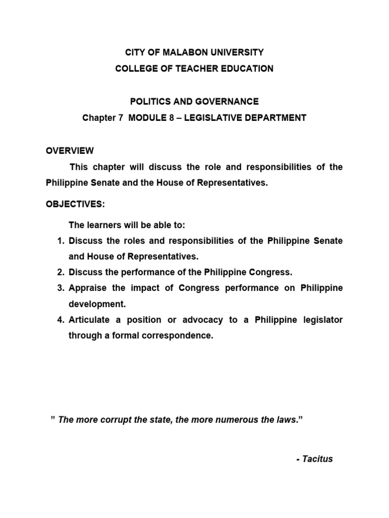 Cmu Module 8 Polgov Chap 7 | PDF | United States Congress | American ...