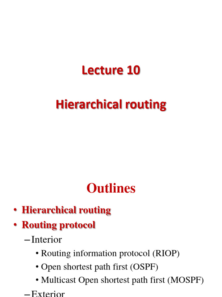 Lecture 10 Pdf Routing Router Computing