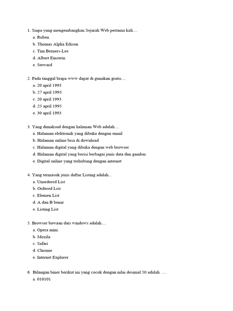 Sejarah dan Dasar HTML serta SQL | PDF