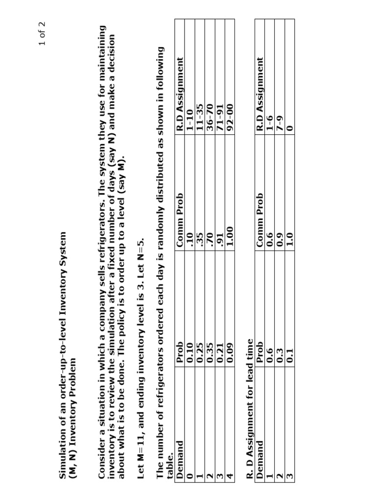 MN Inventory Problem | PDF | Economies | Applied Mathematics