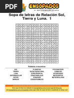 Sopa de Letras de Desastres Naturales - 20 | PDF