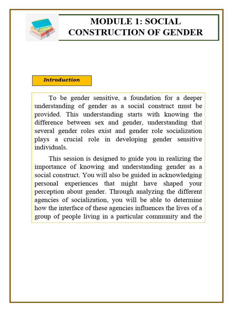 GS Module 1 | PDF | Gender | Gender Studies