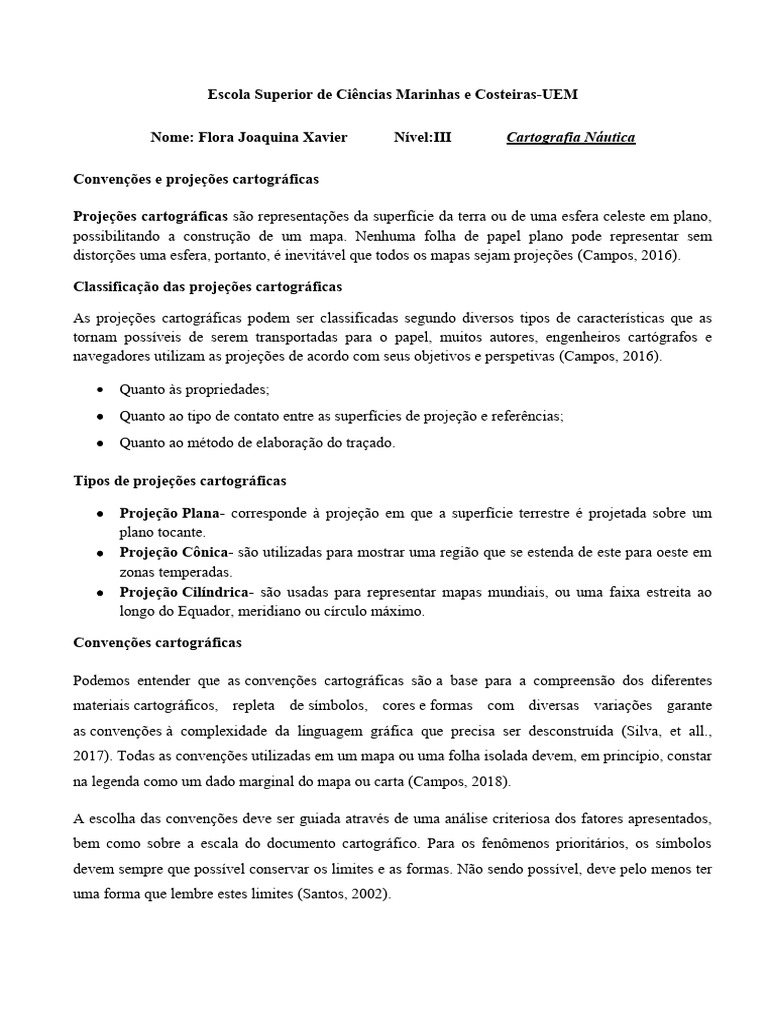 Flora Xavier CN | PDF | Cartografia | Mapa