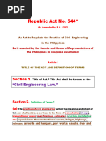 R.A. 544 Civil Engineering Law | PDF | Engineer | Civil Engineering