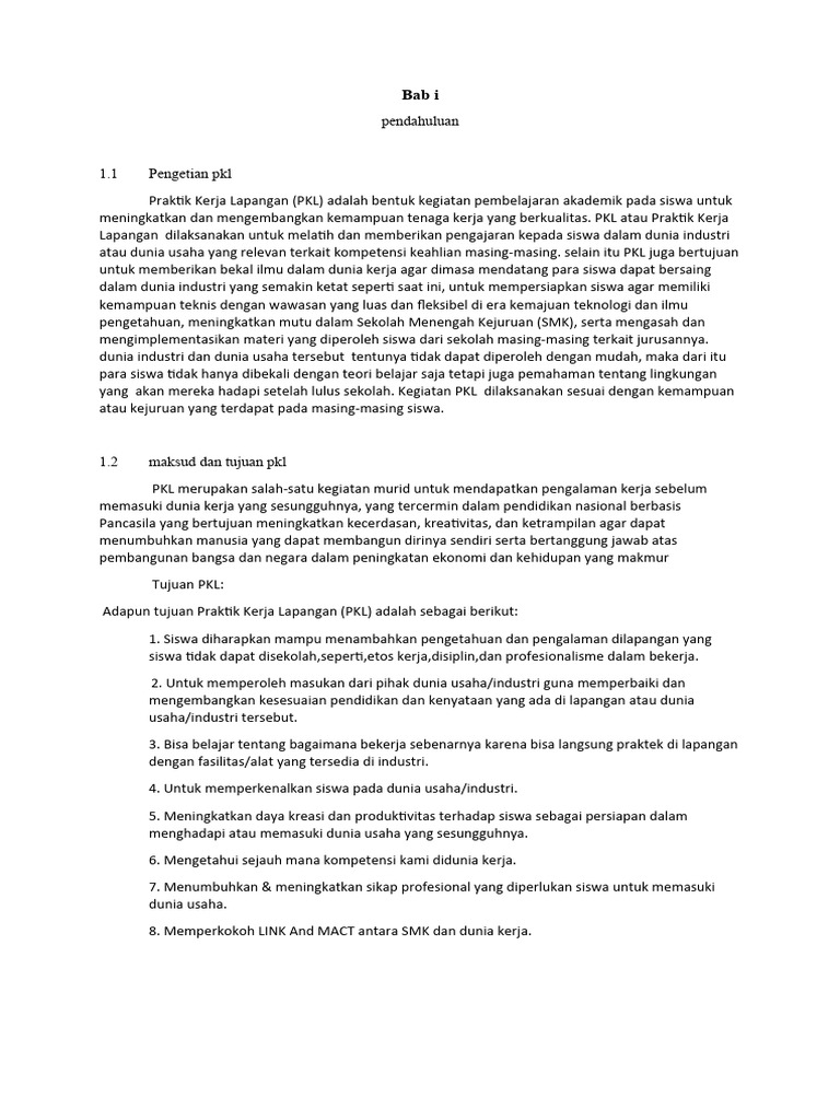 Bab 1-4 PKL Revenia New | PDF