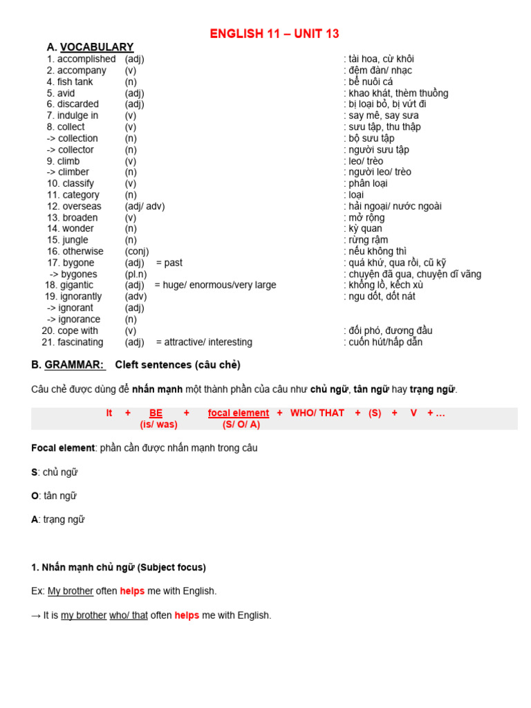 English 11-Unit 13-Chon | PDF