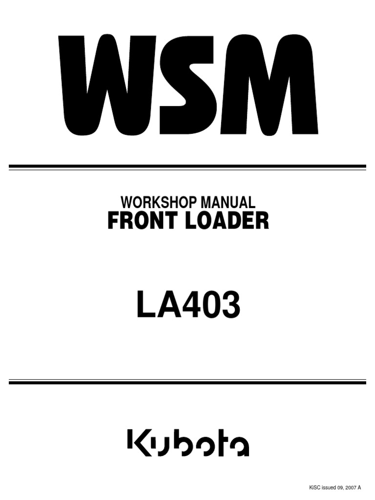 La403 WSM en 9y011-17250 | PDF | Loader (Equipment) | Screw