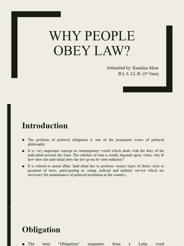 Political Science - Why Do People Obey Law | PDF | State (Polity) | Power (Social And Political)