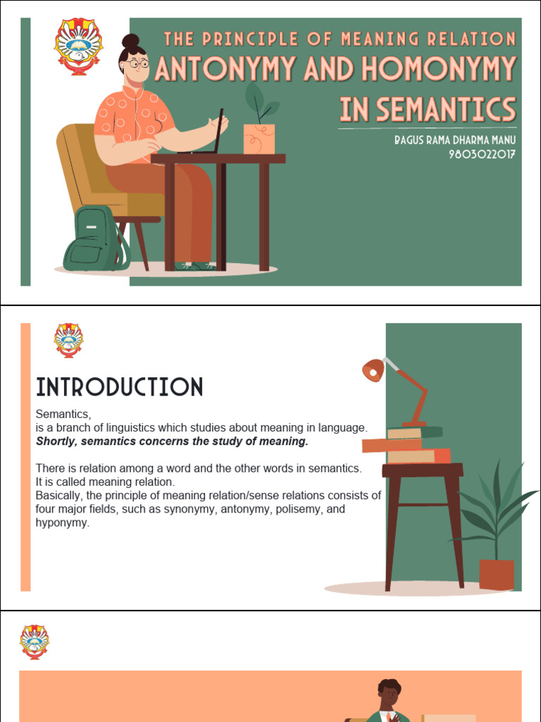 Bagus Rama Dharma Manu - ANTONYMY and HOMONYMY | PDF | Language ...