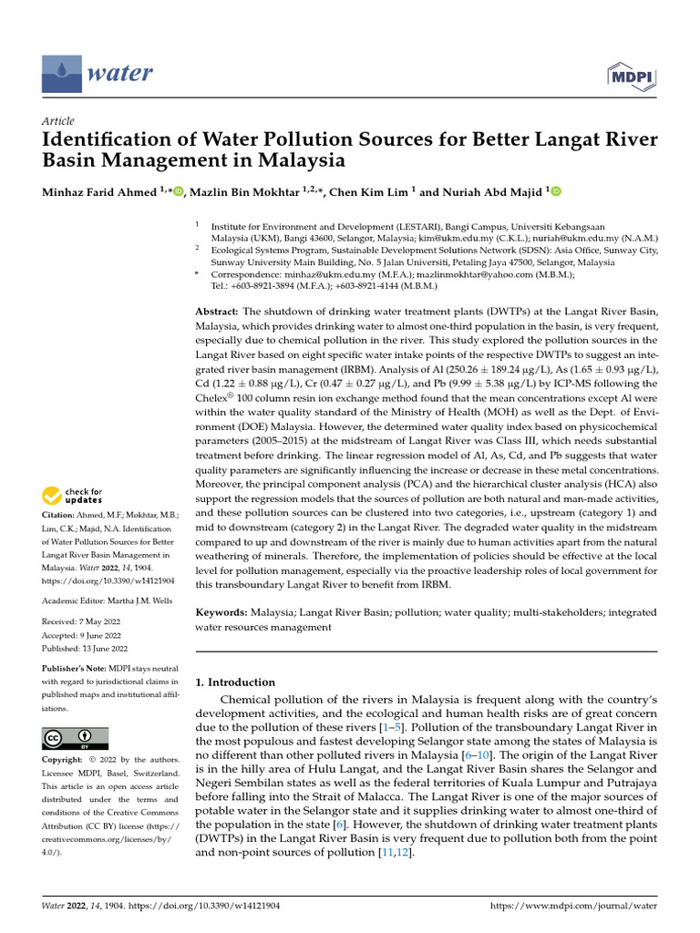 Identification of Water Pollut | PDF | Principal Component Analysis ... Identification of Water Pollut | PDF | Principal Component Analysis ...