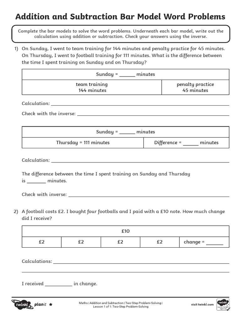 T M 1634735905 Year 4 Addition and Subtraction Two Step Maths Word ...