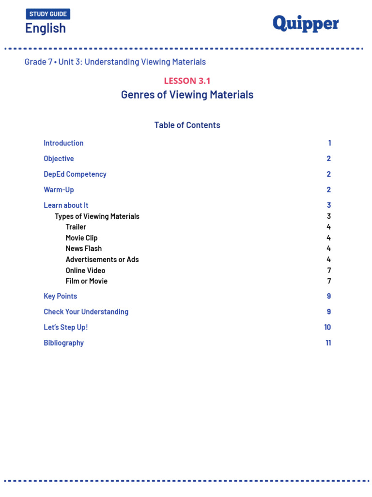 Genres of Viewing Materials for Grade 7 | PDF | Advertising | Propaganda