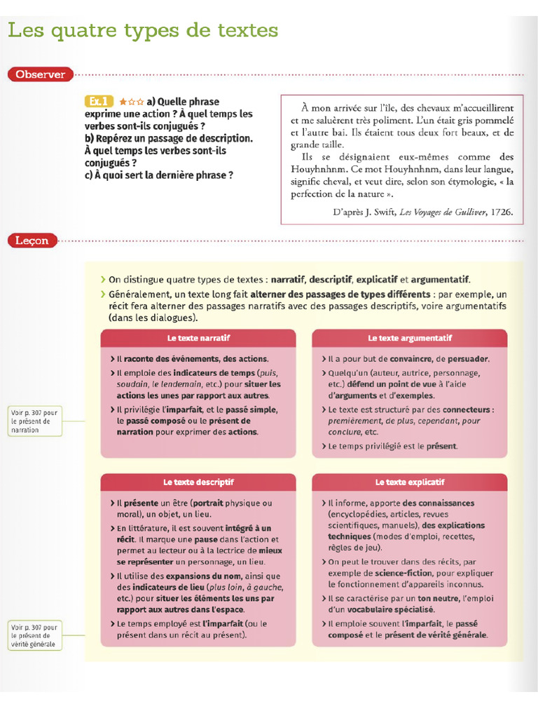 Exercice Types de Texte | PDF