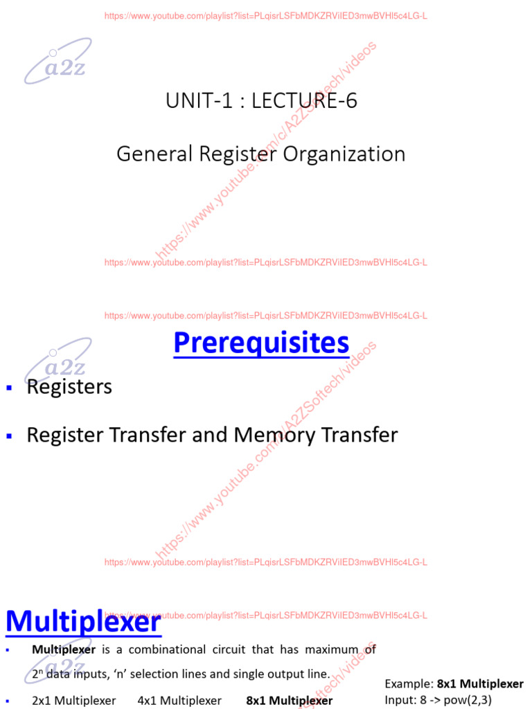 Lecture 6 General Register Organization | PDF | Computer Architecture ...