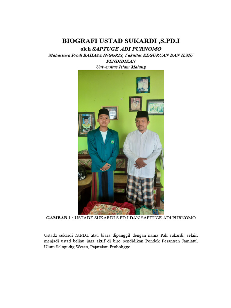 Biografi For Ospek | PDF | Ilmu Sosial | Agama & Spiritualitas