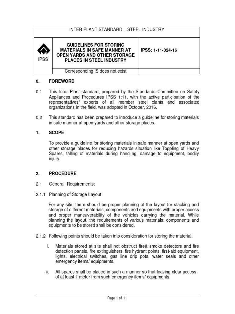 Safe Material Storage Guidelines | PDF | Waste | Pipe (Fluid Conveyance)