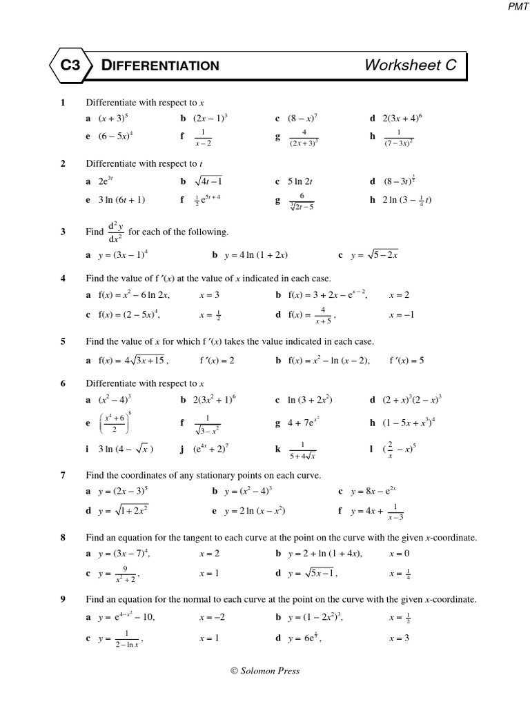 Further Differentiation | PDF | Tangent | Trigonometric Functions