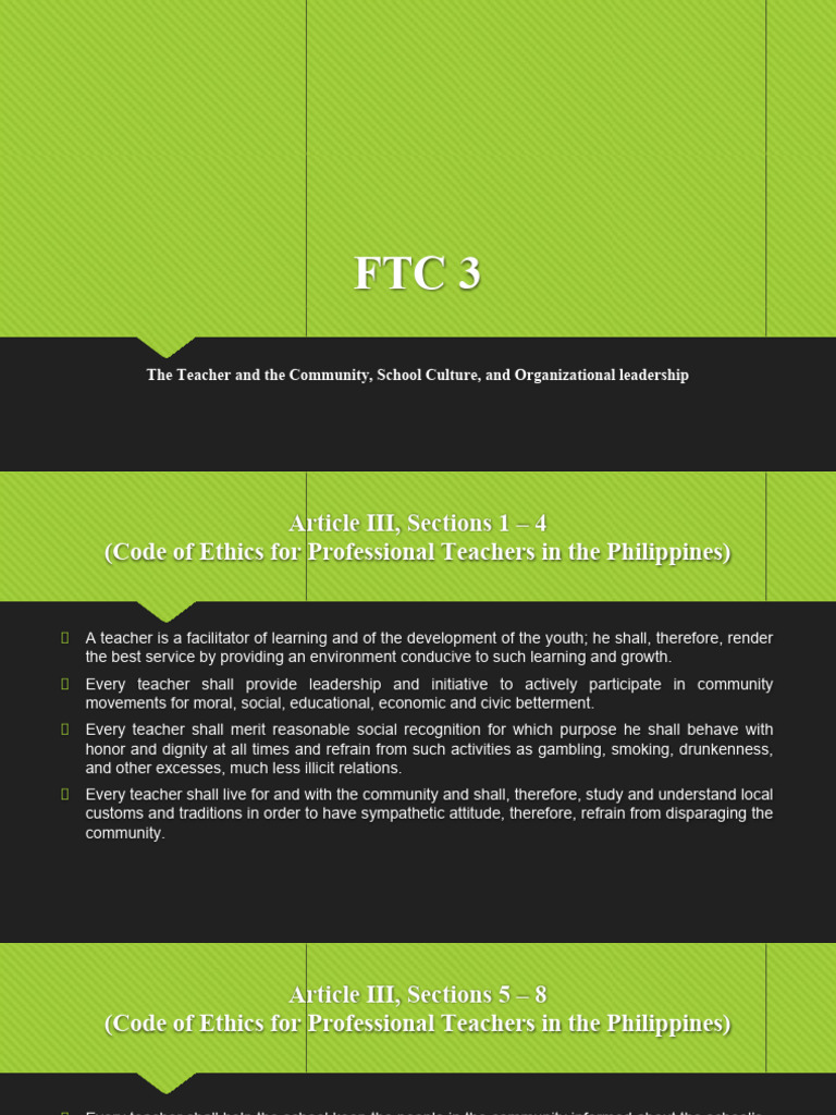 Code of Ethics FTC 3 | PDF