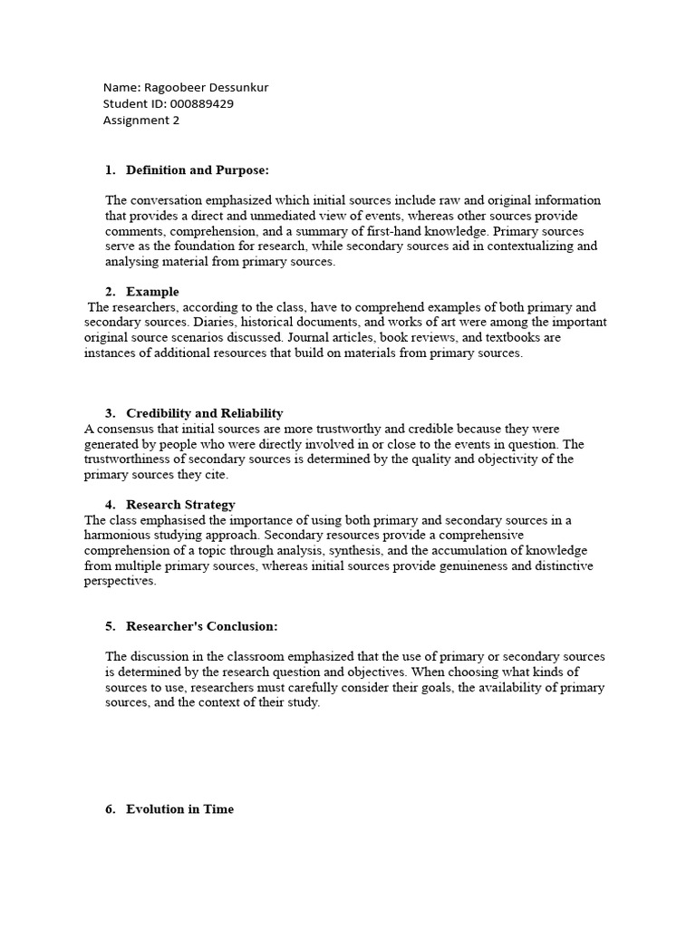 Assignment 2 | PDF | Primary Sources | Intelligence