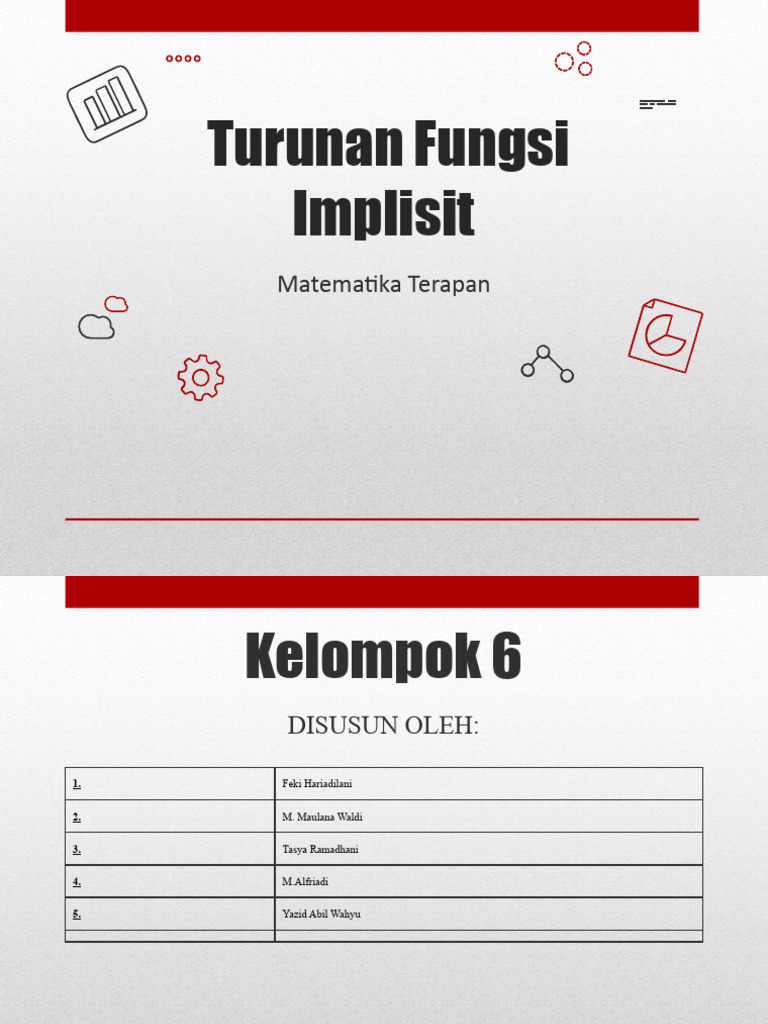 Turunan Fungsi Implisit Kelompok 6 | PDF | Metode & Bahan Ajar