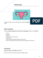 Bimanual Vaginal Examination PV OSCE Guide | PDF | Vagina | Uterus