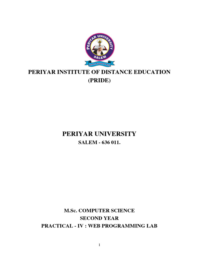 Practical Iv Web Programming Lab Pdf World Wide Web Internet And Web