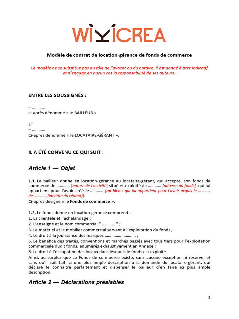 Modèle Contrat Location Gérance Gratuit Word | PDF | Arbitrage | Assurance Modèle Contrat Location Gérance Gratuit Word | PDF | Arbitrage | Assurance