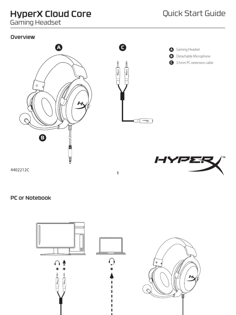 HyperX Cloud Core DTS QSG | PDF