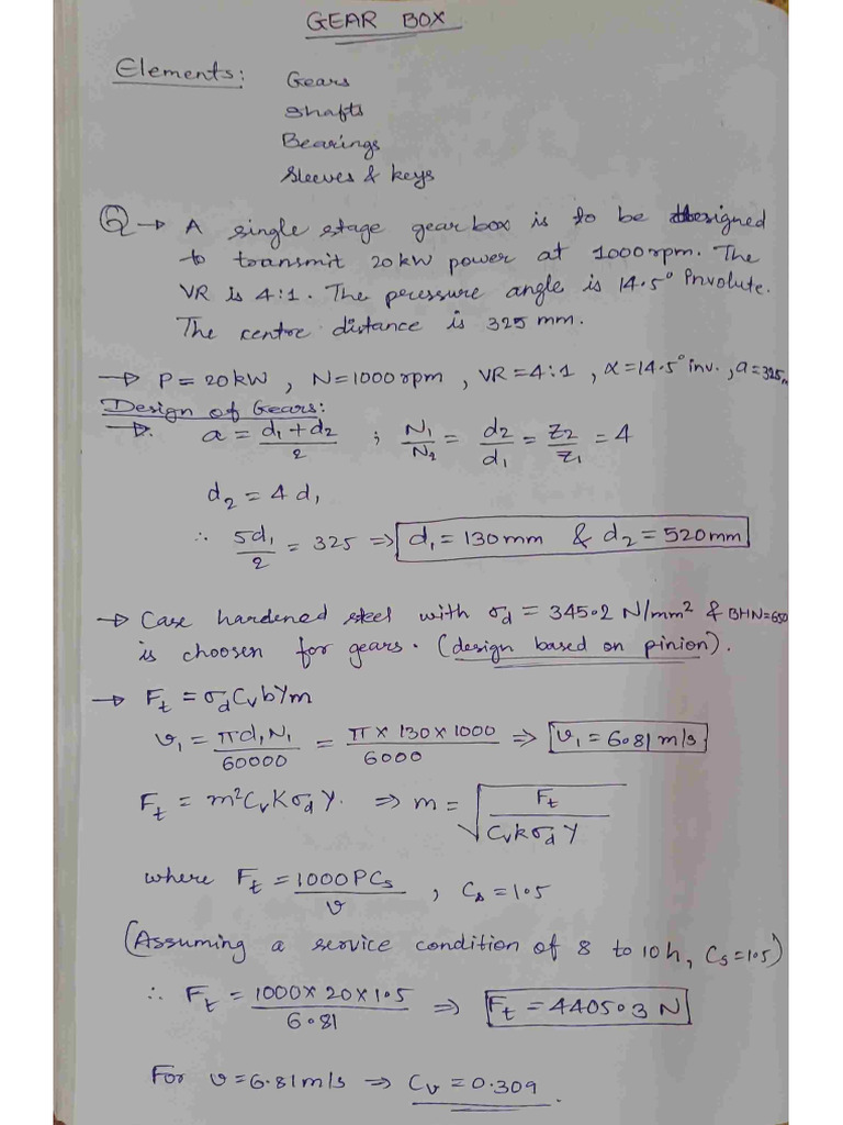 Gear Box | PDF